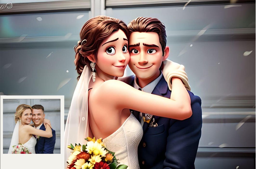 Custom Pixar Character Portrait From Photo, 3D Cartoon Art ...