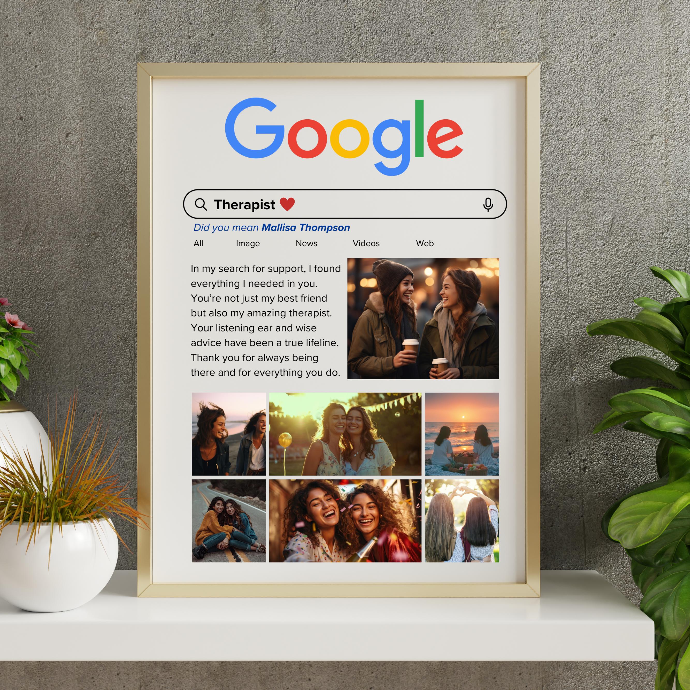 Best Friend Collage, Google Photo Frame, Birthday Gift, Best Friend ...