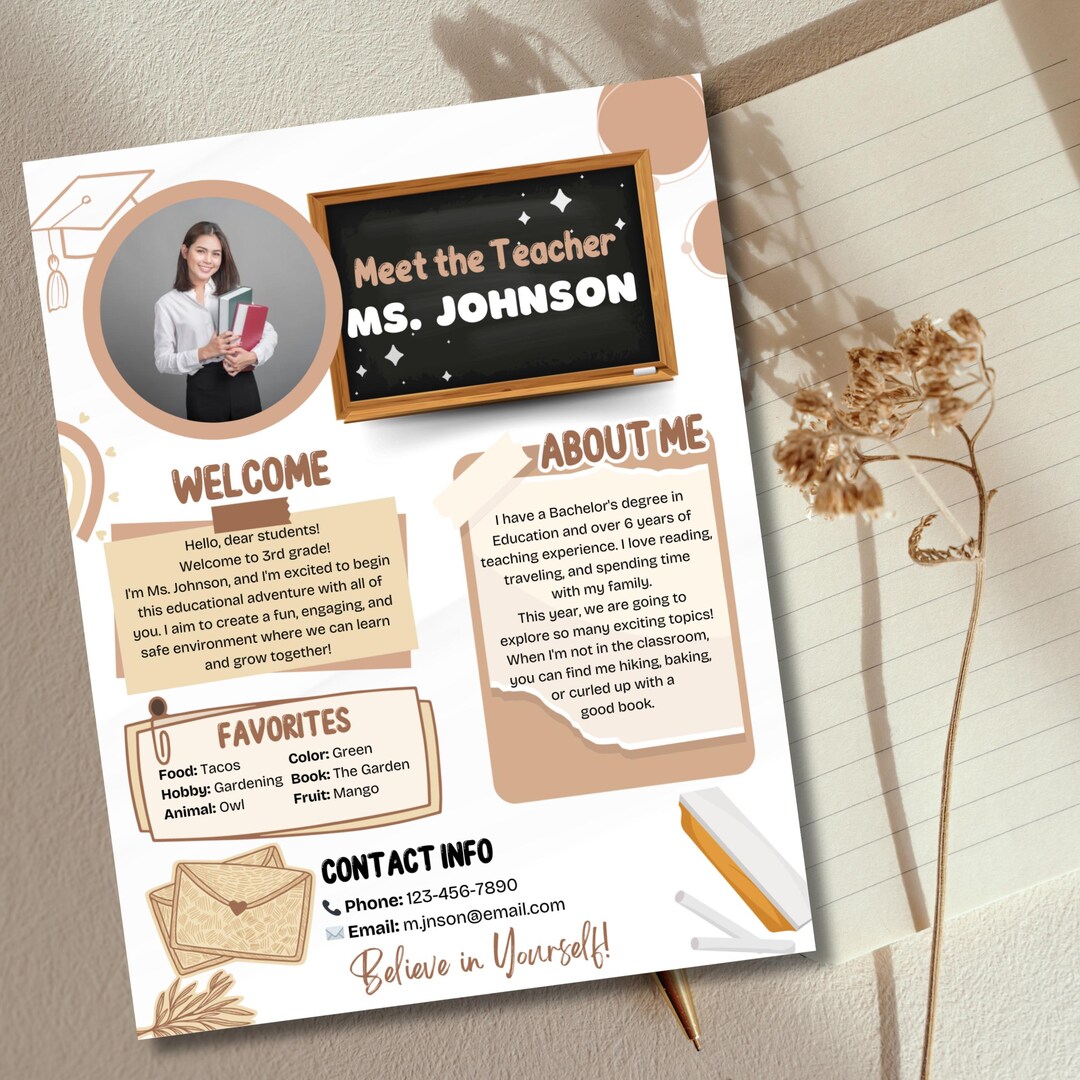 Meet the Teacher Editable I I Meet the Teacher Boho Template I Editable ...