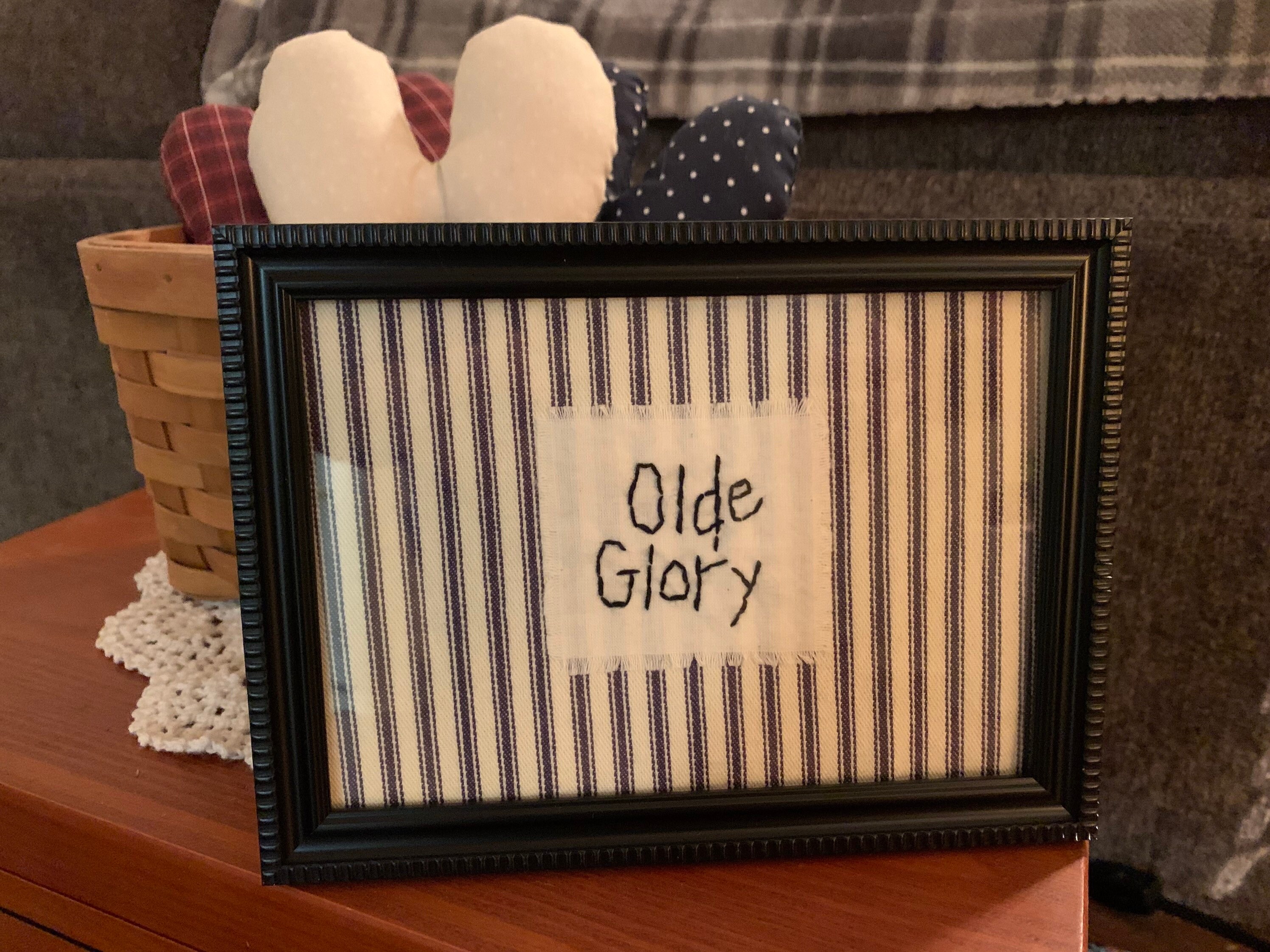 Primitive Sampler Americana Colonial Olde Glory Red White & - Etsy