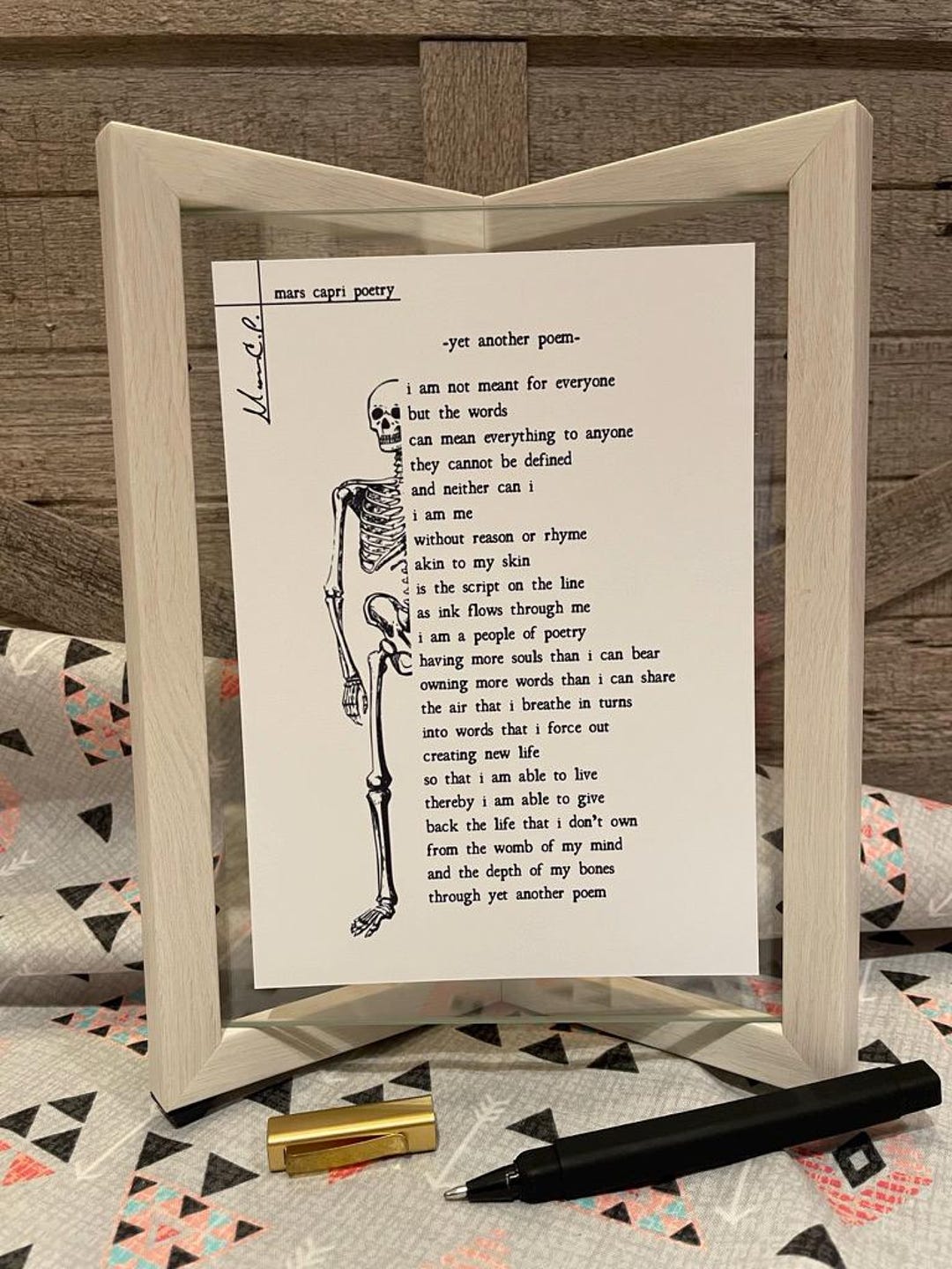 Yet Another Poem -original Poetry Card/print Designed by Mars Capri ...