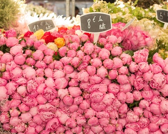Paris Photograph Paris Pink Peonies Summer in Paris French | Etsy