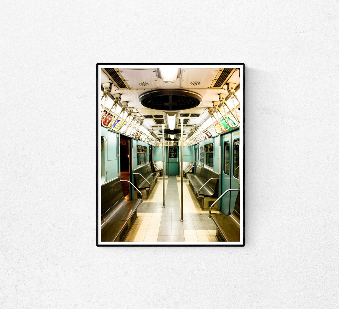 New York City Subway Photography Green NYC Subway Vintage - Etsy UK