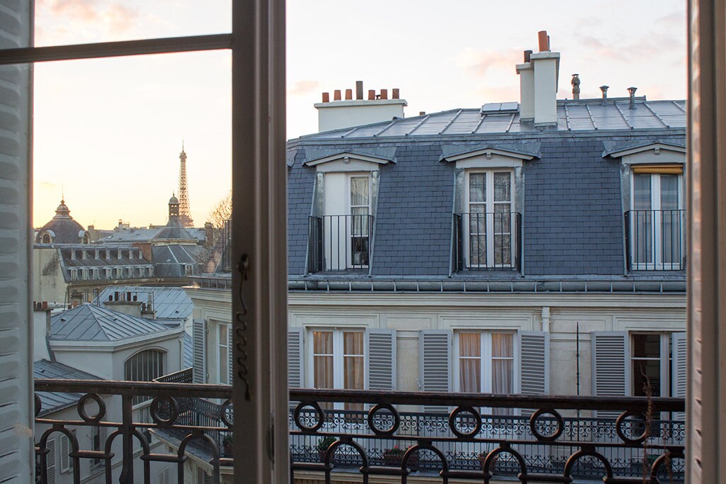 Paris Rooftop Sunset Photograph, St Germain View, Eiffel Tower - Etsy