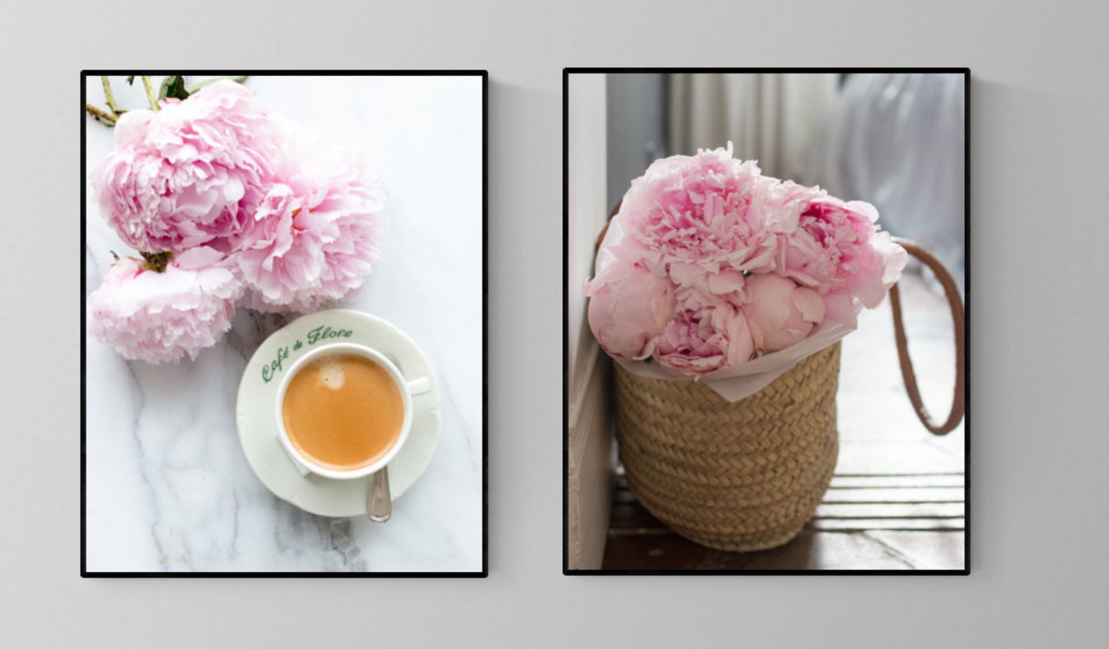 Paris Photography, Paris Peony Print Set, Bathroom Wall Art , Paris ...