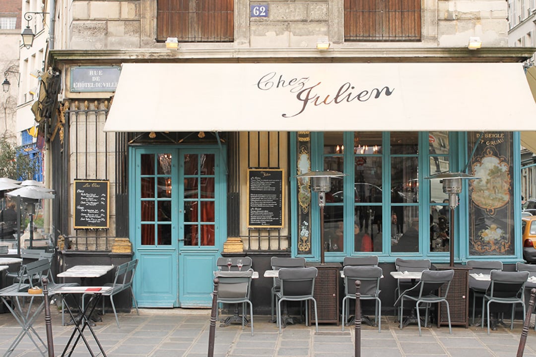 Paris Cafe in the Marais, Chez Julien, Paris Photography, Winter in ...