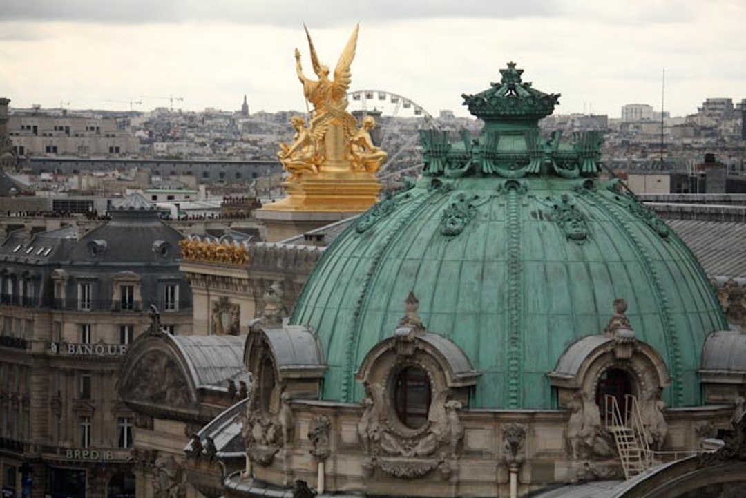 Paris Photography, Paris Opera House Garnier, Mint Green Rooftops in ...
