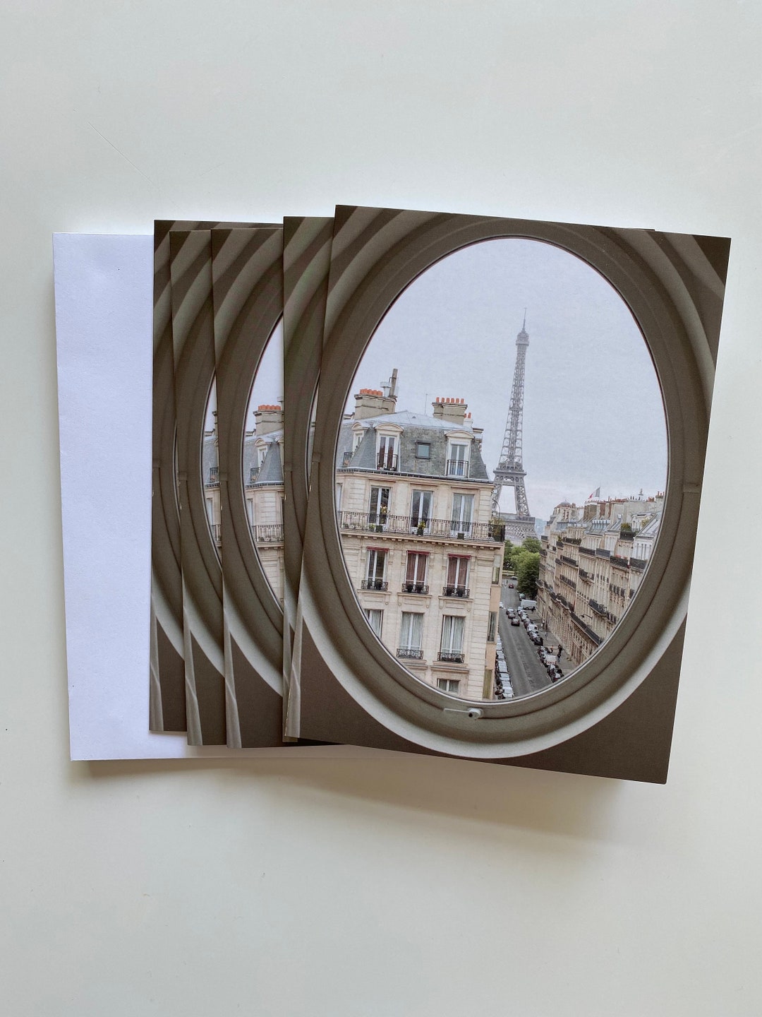 Paris Notecard Set of 5 Eiffel Tower Paris Window Notecards - Etsy