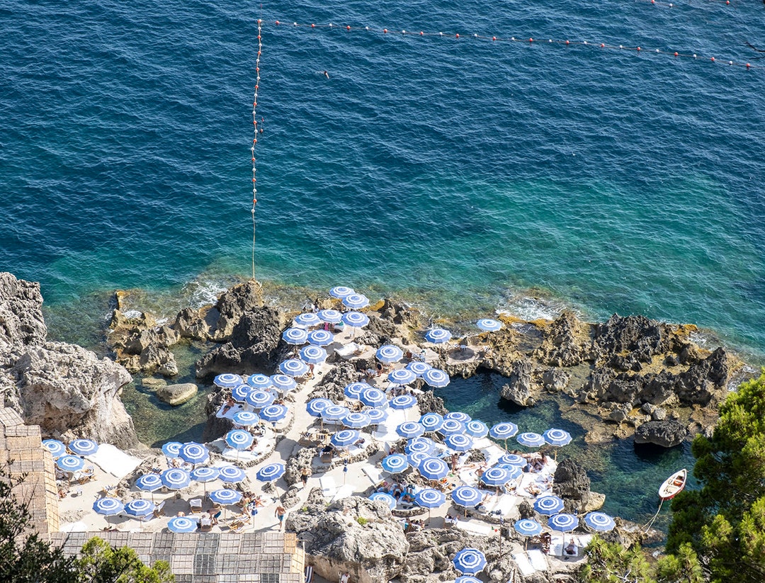 Italy Photography, Fontelina Beach Club in Capri, Italy, Beach ...