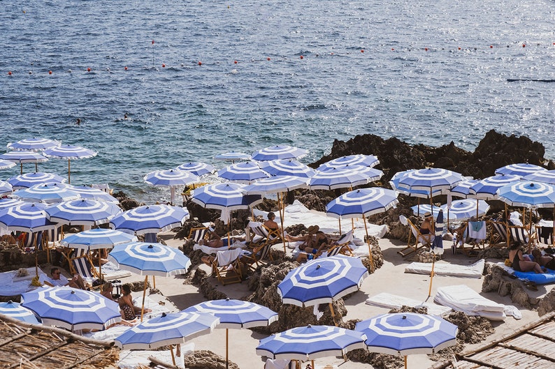 Italy Photography, Fontelina Beach Club in Capri, Italy, Beach ...