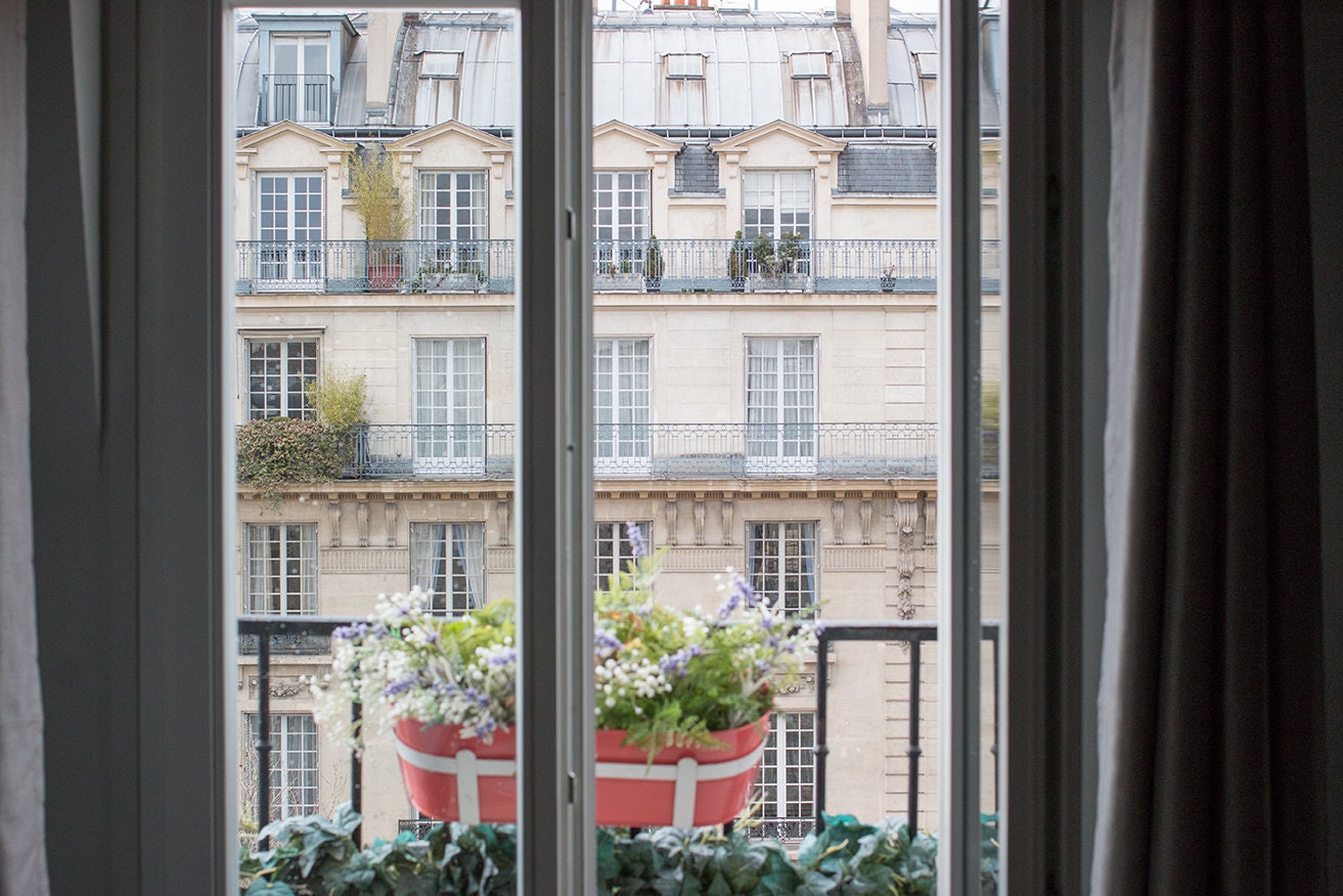 Paris Photography, Left Bank Spring Balcony View, Parisian Rooftops ...