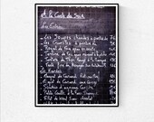 Paris Photography Classic French Menu on a Chalkboard Black - Etsy