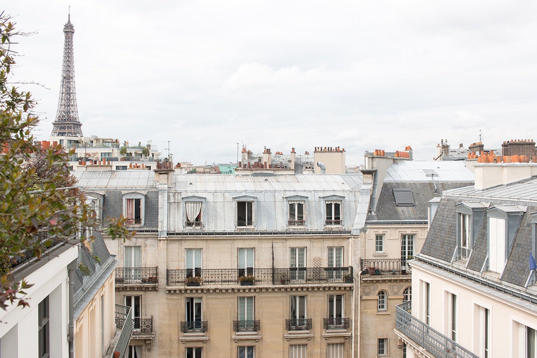 Paris Photography, Eiffel Tower With the Parisian Rooftops, April in ...