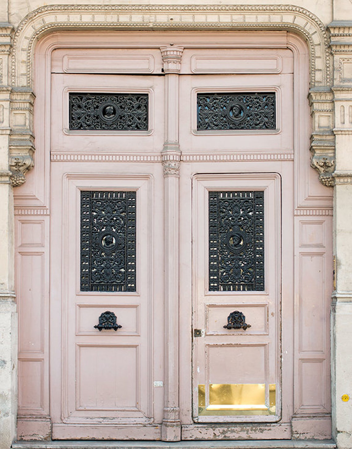 Paris Photography, Pink Door Photo, Pink Wall Art Paris, Blush Pink ...