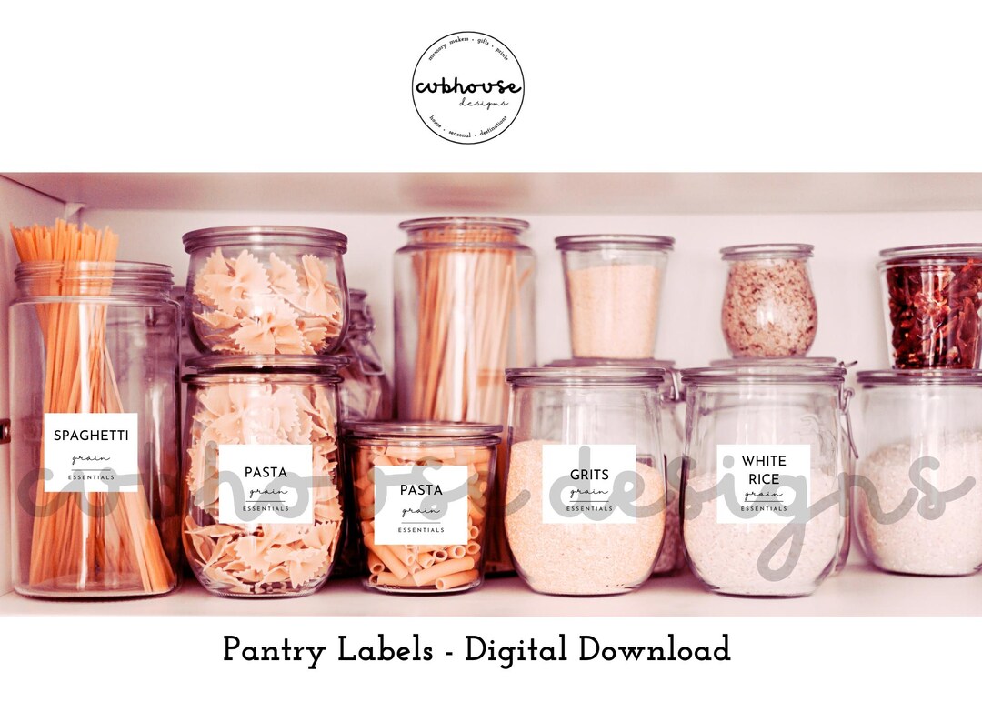 Printable Pantry Labels - Etsy