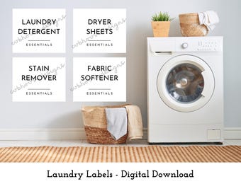 Printable Cleaning & Laundry Labels I Instant Downloadable Files I PDF ...