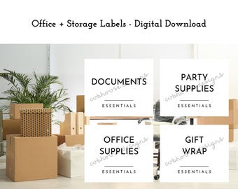 Printable Office Labels L Digital Prints L JPG L PNG L PDF L Office ...