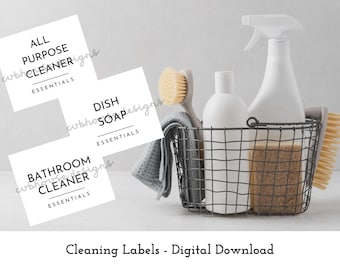 Customizable Cleaning Supply Labels Printable Labels Organization ...