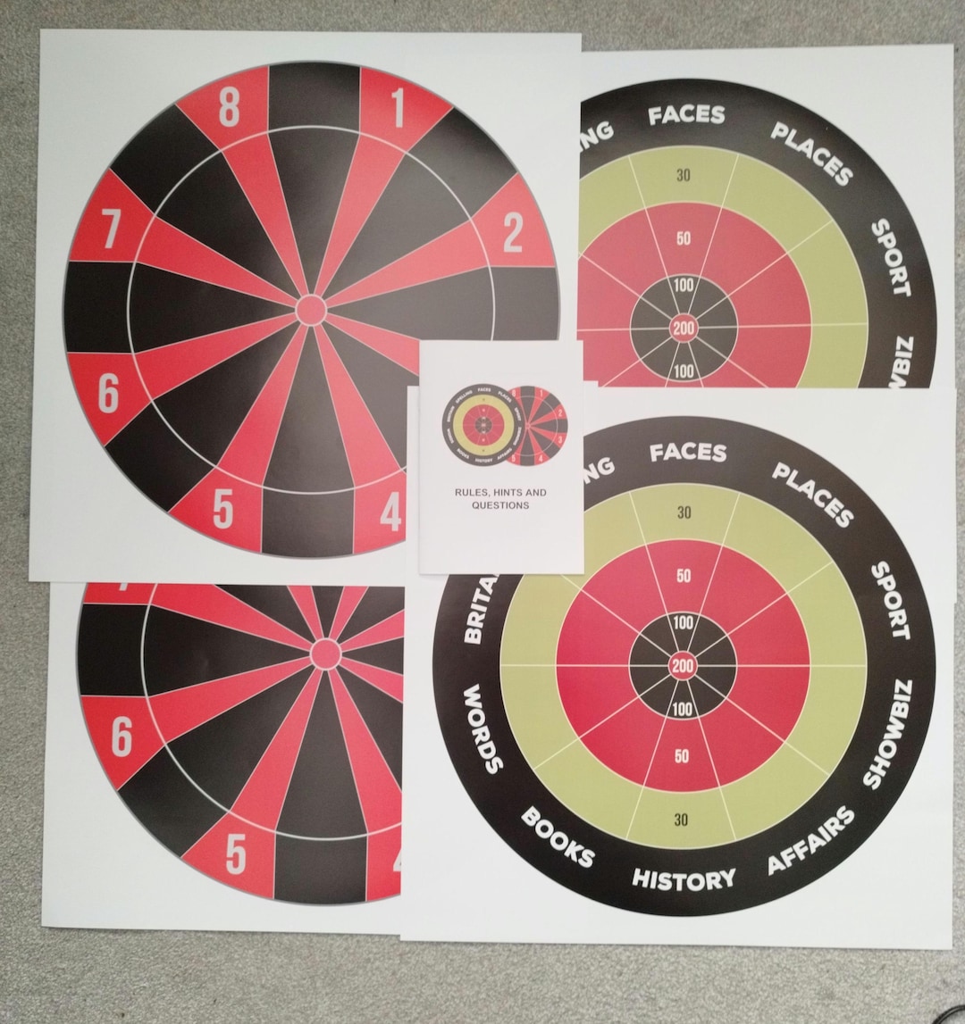 Retro Bullseye TV Show – 80s Dartboard Game Night - Etsy UK