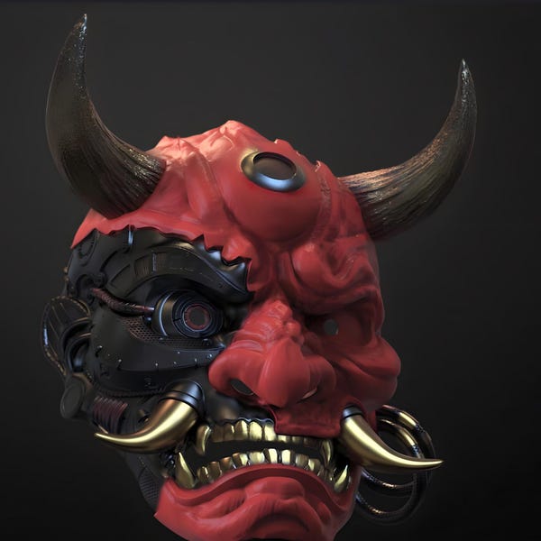 Oni Mask - Etsy