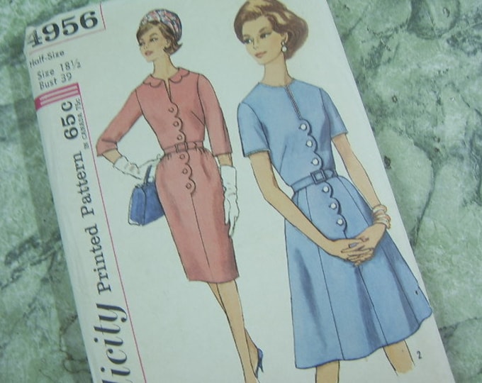 1960's One Piece Step in Dress With Two Skirts Pattern - Etsy
