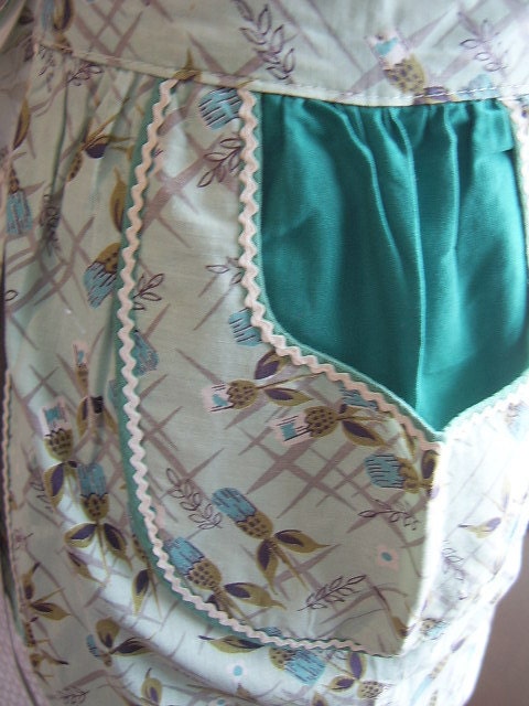 Apron Homemade Cotton Print With Flap Pocket | Etsy