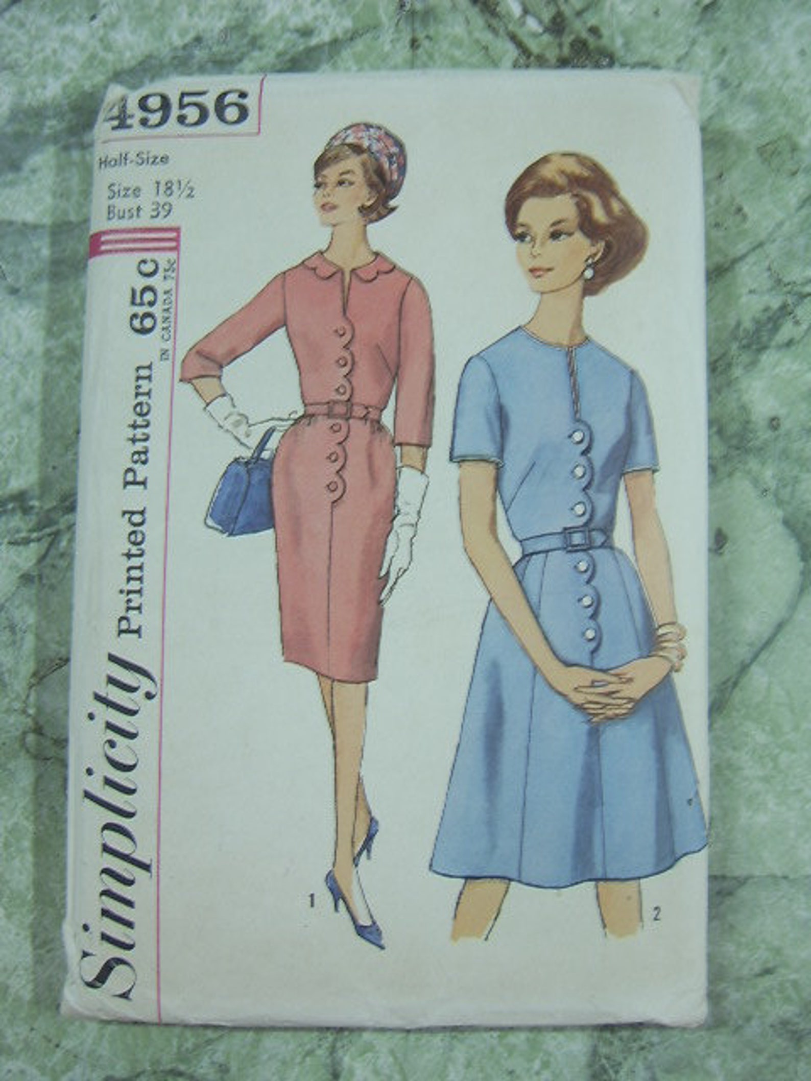 1960's One Piece step in dress with two skirts pattern | Etsy