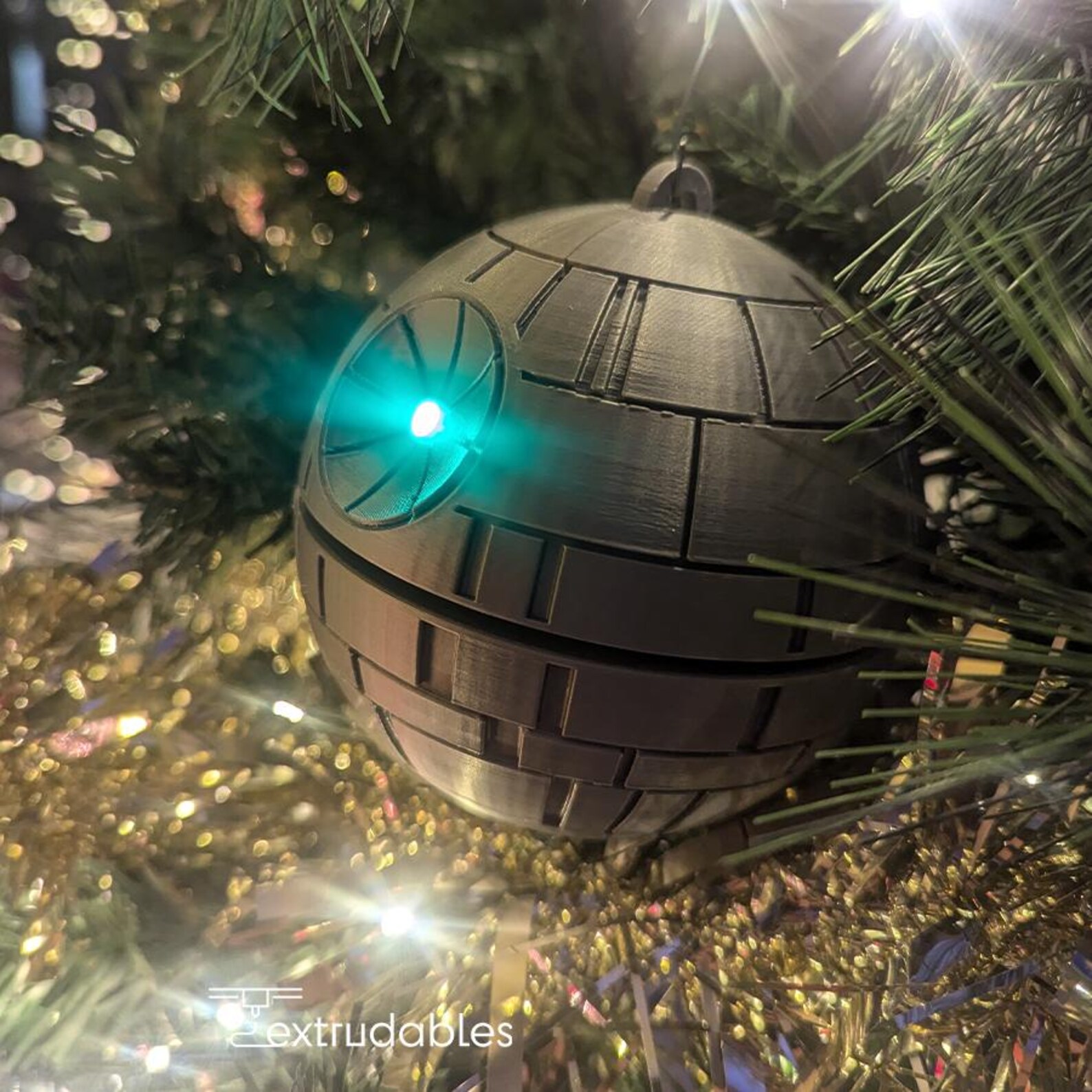 Large 4" Light up Star Wars Death Star Christmas Ornament | Christmas ...