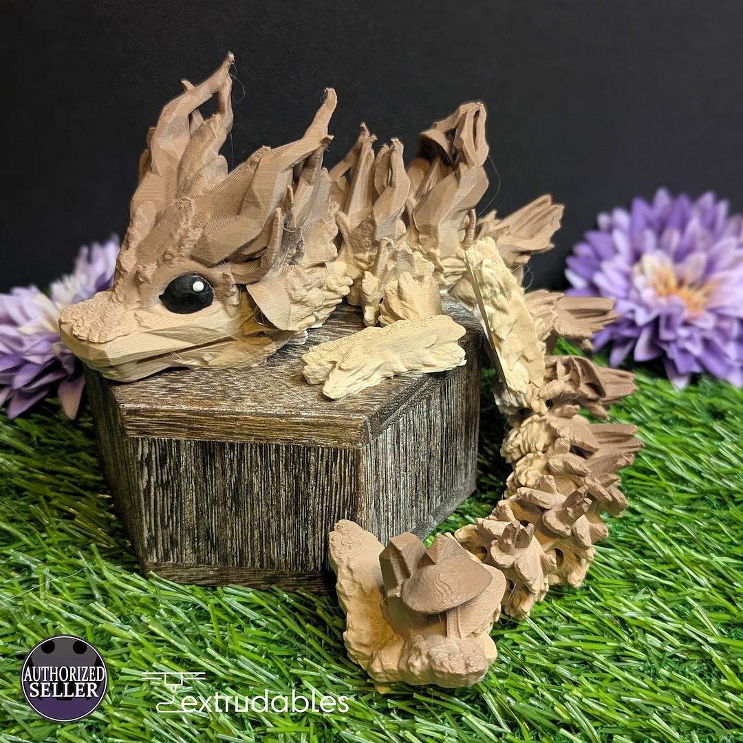 Baby Articulated Woodland Dragon | Nature Dragon | Fantasy Dragons - Etsy