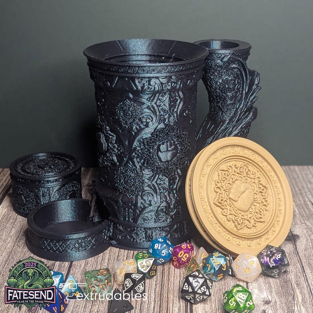 Monk Tankard Dice Tower With Dice Vault | Dungeon Master Mug | DND Can ...