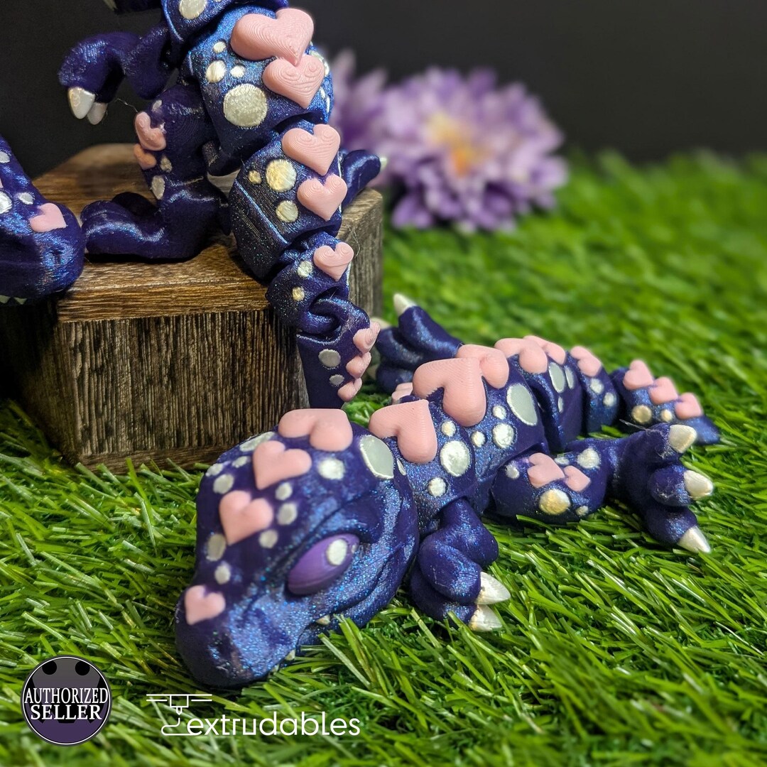 Cute Baby Heart T-rex | Love Dino | Flexible T-rex | Articulating T-rex ...