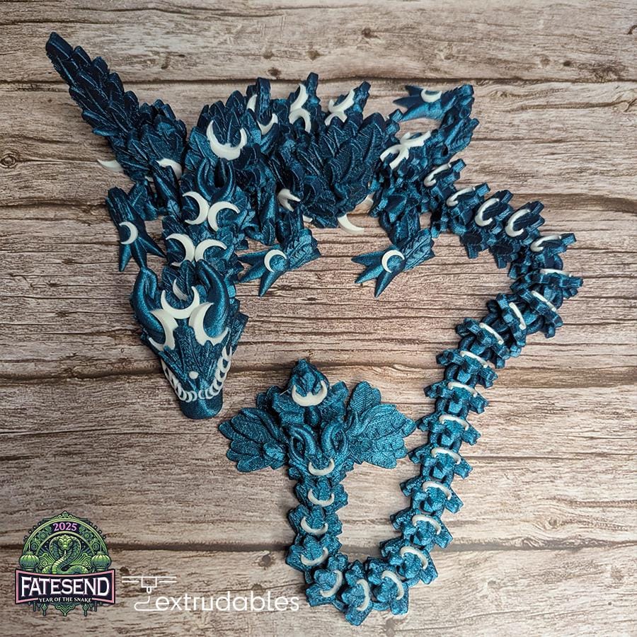 Articulated Lunar Dragon | Moon Dragon | Lunar Wyvern Dragon ...