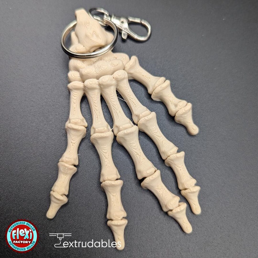 Articulated Skeleton Hand Keychain | 3D Printed | Stocking Stuffer - Etsy