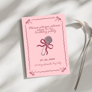 Sabrina Carpenter Birthday Invitation, Customizable Colors - Etsy