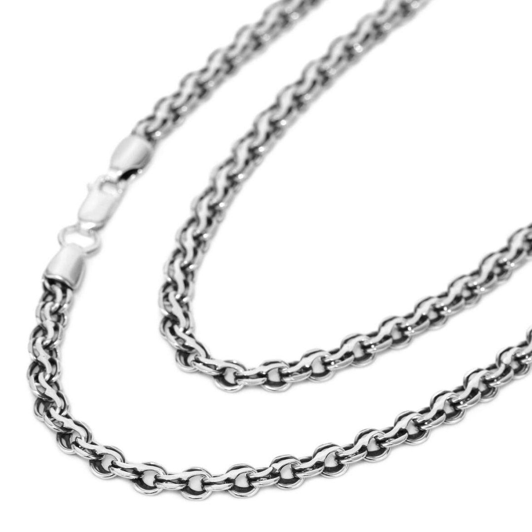 Silver Chain, Silver Chain Necklace, Men's Jewelry, Chain, Handmade ...