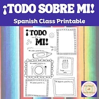 All About Me/todo Sobre Mi Printable Spanish Class Activity - Etsy