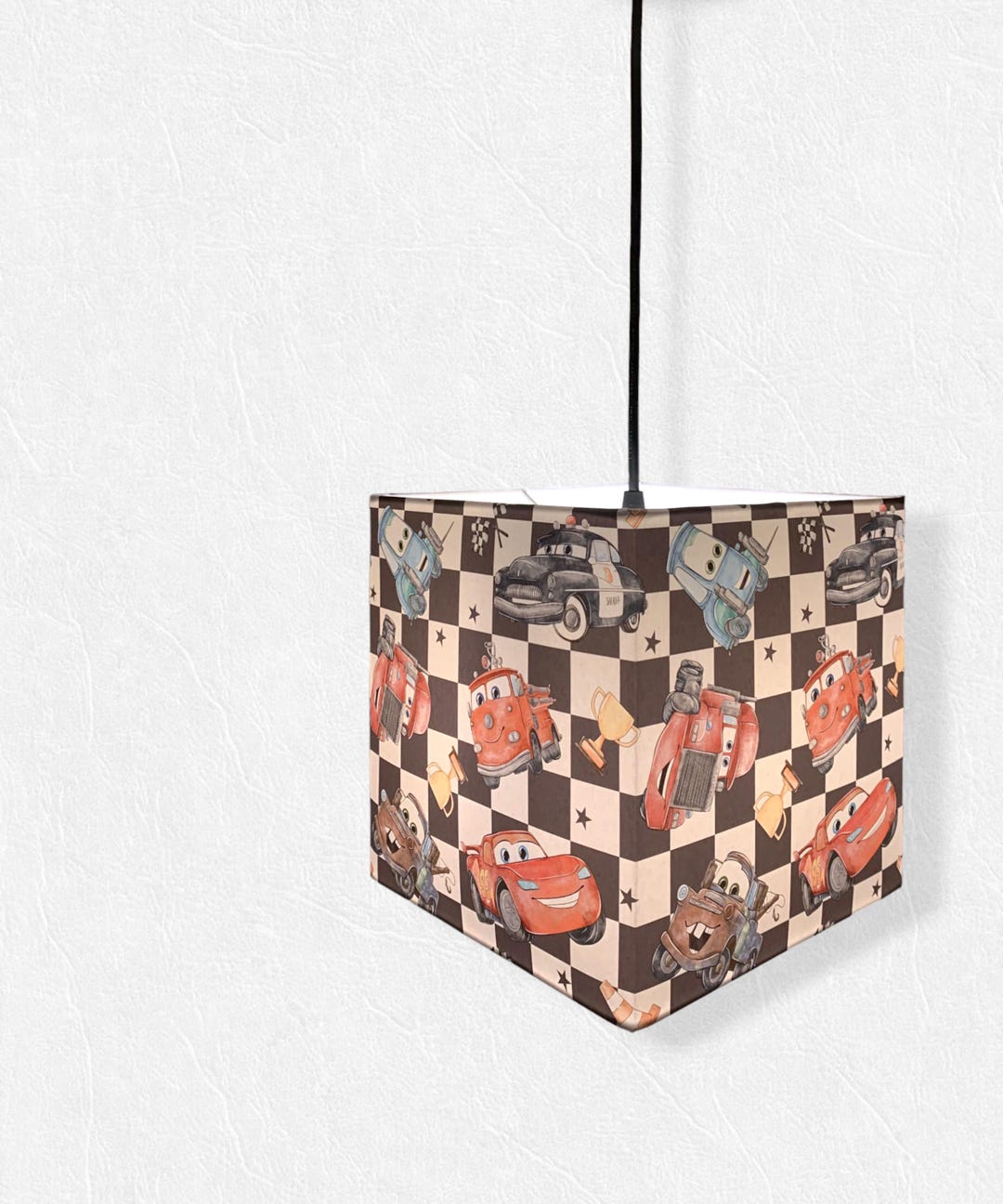 Handmade Cars Movie Lamp Shade, Lightning Mcqueen Nursery Decor - Etsy