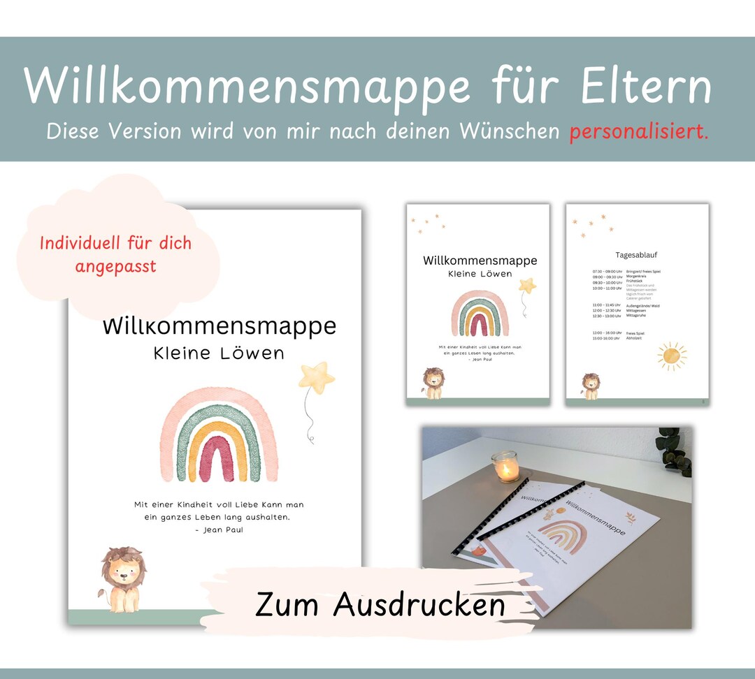 Welcome Folder for Parents for Crèche, Child Day Care and Kindergarten ...