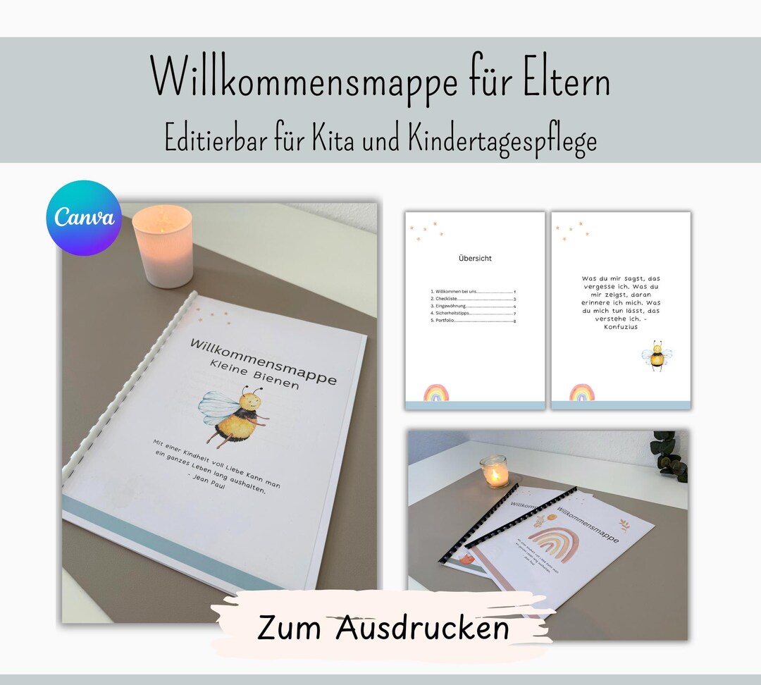Welcome Folder for Parents | Editable With Canva Pro Access | Daycare ...