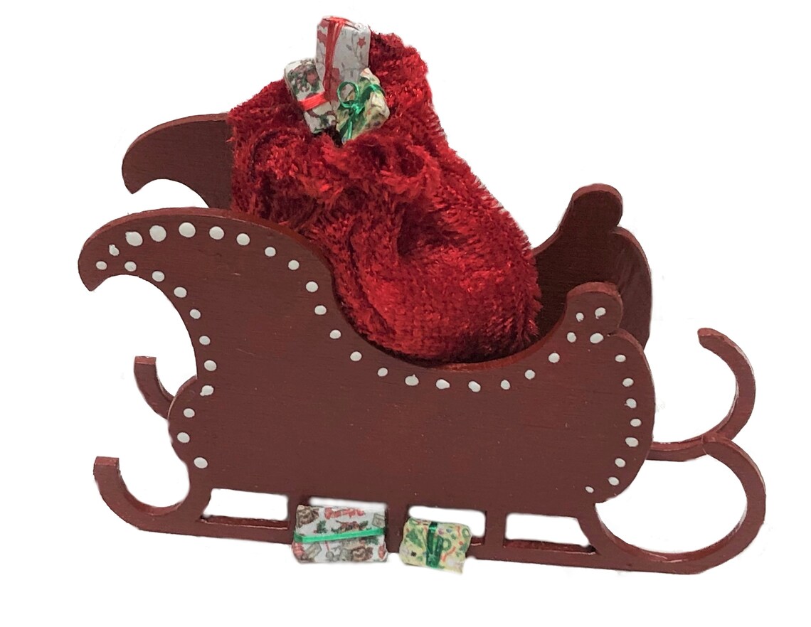 1:48 Quarter Inch Scale Santa's Sled Kit & Santa's Bag | Etsy