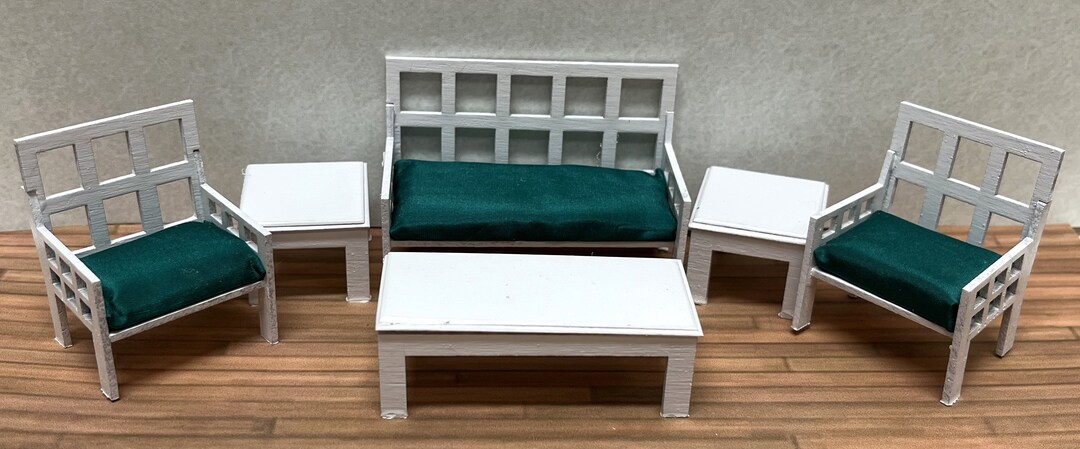 1:24 Half Inch Scale Modern Living Room Furniture Kit - Etsy