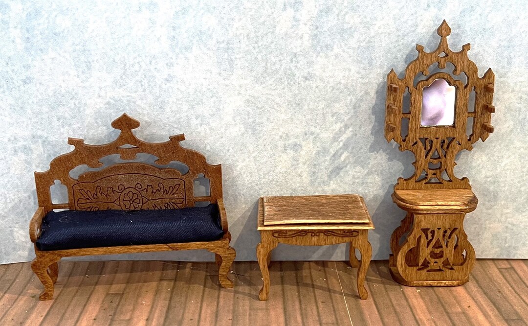 1:24 Half Inch Scale Victorian Hall Furniture Kit - Etsy