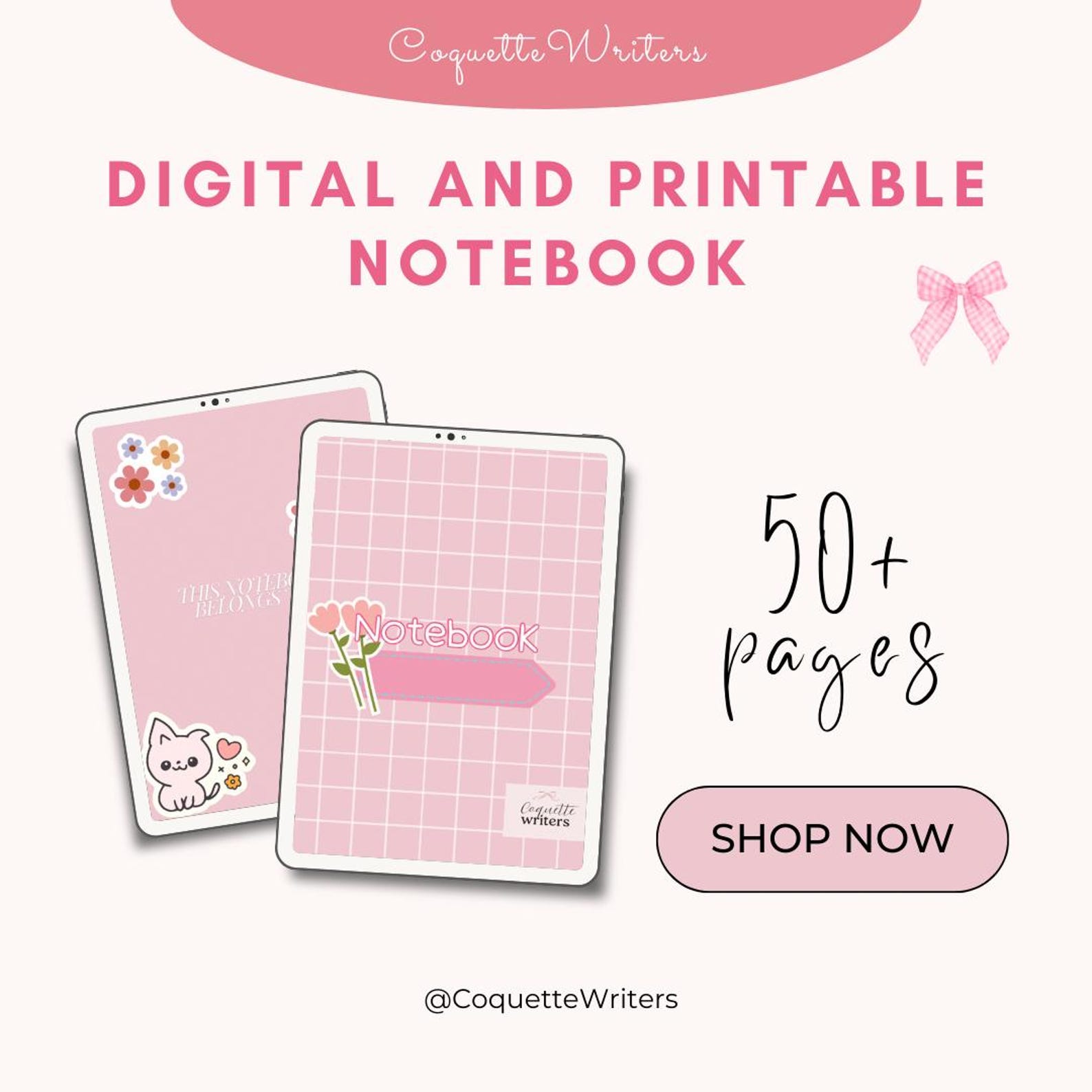 Cute Kawaii Coquette Notebook - Etsy