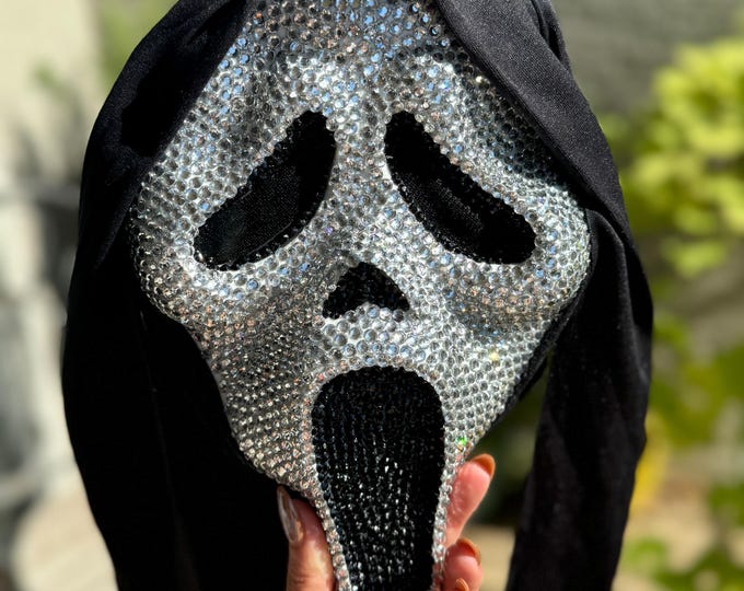 Scream Ghost Face Rhinestone Diamond Bling Mask - Etsy