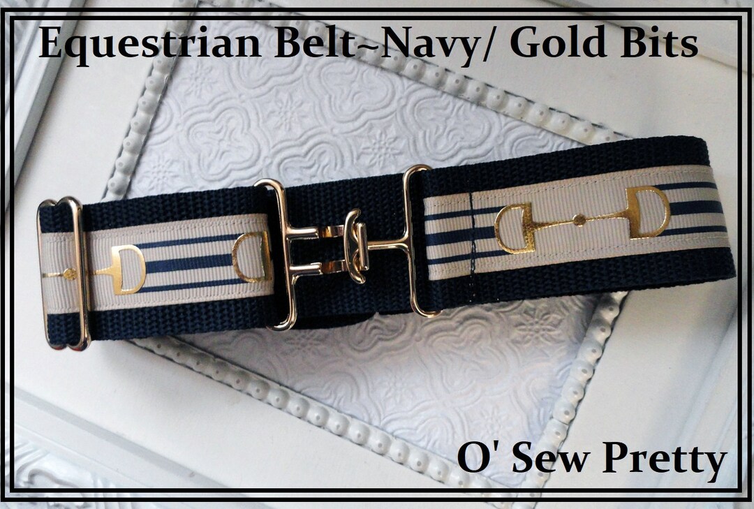 Equestrian Belt, 1.5 Snaffle Bit Belt, Two Toned Horseback Rider Belt ...