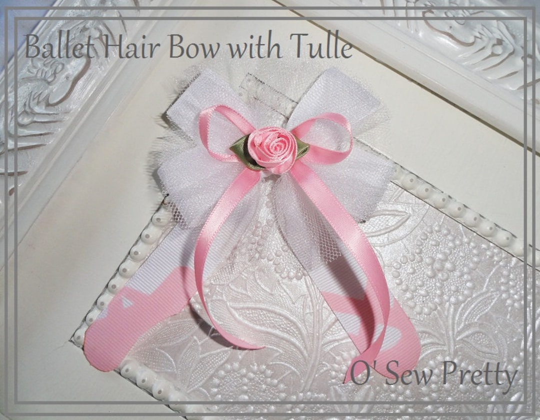Ballerina Hair Bow, Ballet Hair Bow, Ballet Toe Shoe Hair Bow, Pink ...