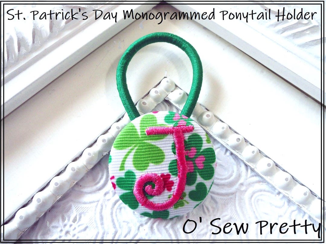 Ponytail Holder, Personalized St. Patrick's Day Hair Accessories ...