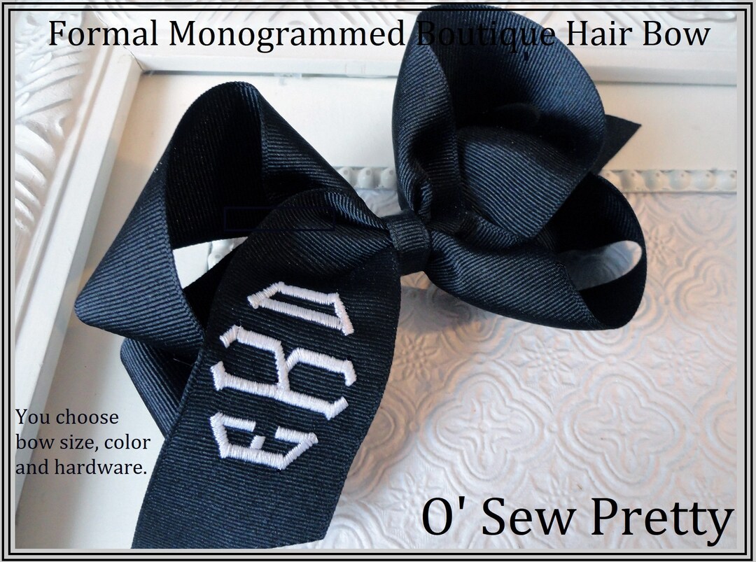 Personalized Hair Bow's for Girl's, Formal Monogrammed Hair Bow, Large ...