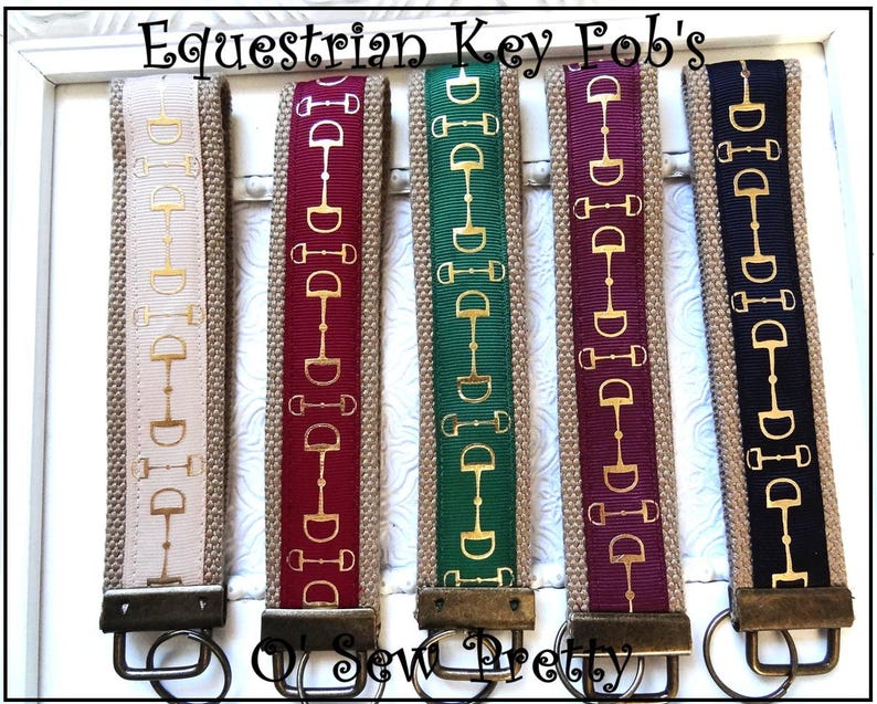 Snaffle Bit Key Fob, Equestrian Ribbon Keychain, Horse Lover Gift - Etsy