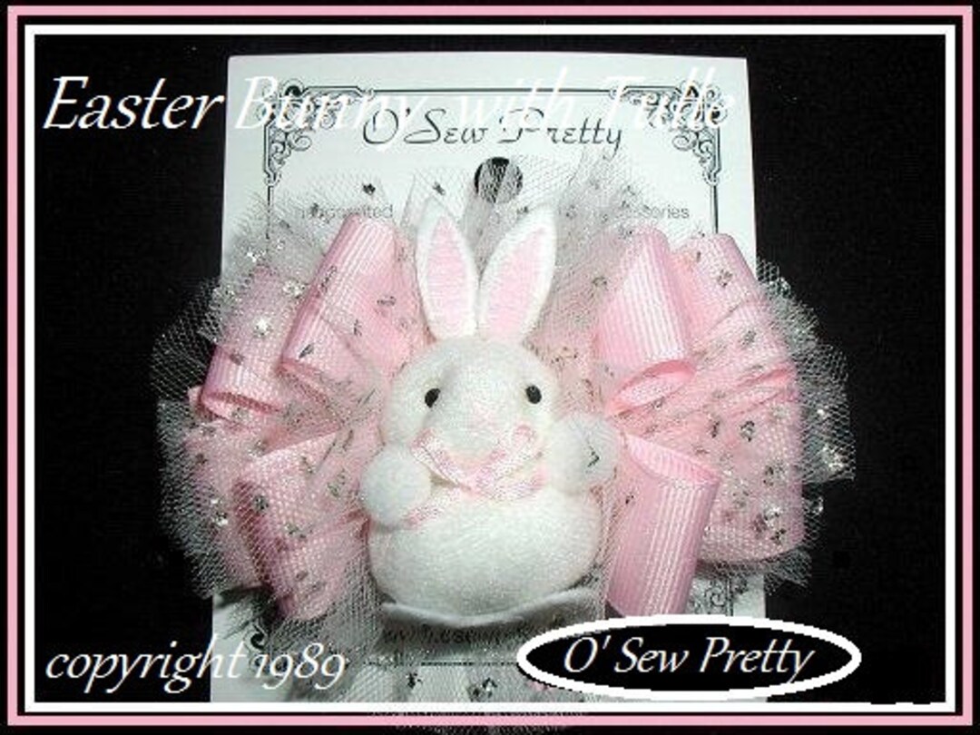 EASTER Bunny HAIR BOW, Chubby Bunny Hair Bow, Over the Top Easter Hair ...
